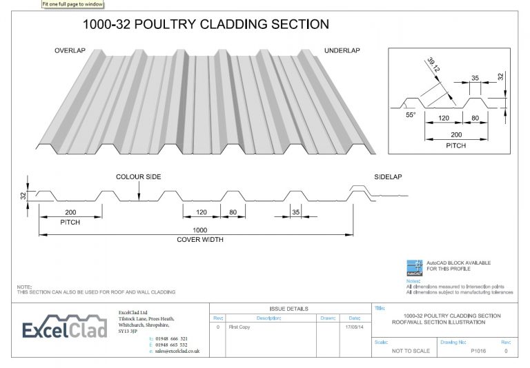 ExcelClad 1000-32 Poultry Cladding - ExcelClad